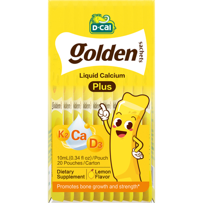 dcal迪巧小黄条液体钙柠檬酸奶味