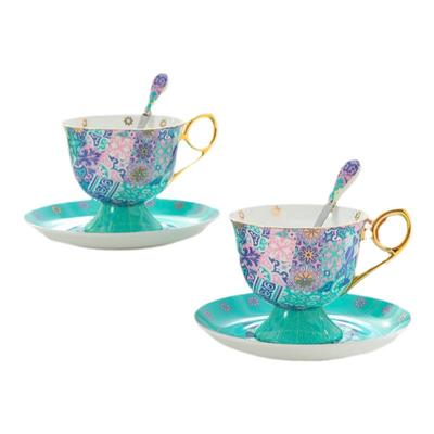 骨瓷摩洛哥咖啡杯，轻奢情侣礼盒