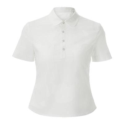 SoloForTwo 半襟白衬衫 夏日简约轻薄款合体显瘦小众套头上衣