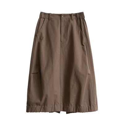 250g全棉文艺休闲半身裙