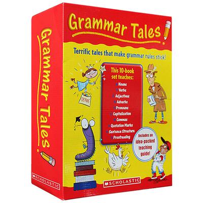 学乐语法故事图画书盒装10册 Grammar Tales Box Set 英文原版故事绘本 语法系统学习用书 美国学乐出版社