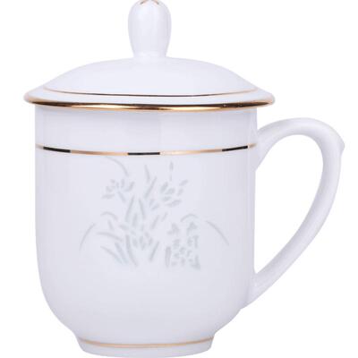 玲珑风会议马克骨瓷可定制茶杯