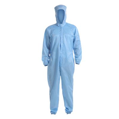 防静电工作防护服连帽连体防尘服