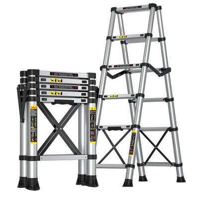 加厚铝合金家用工程伸缩人字梯子