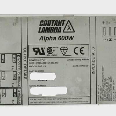 TDK-Lambda H60031 电源模块 Alpha 600W 工作备件剩余