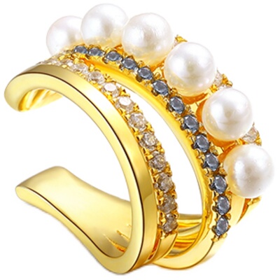 pn珍珠耳夹女耳钉秋冬耳环无耳