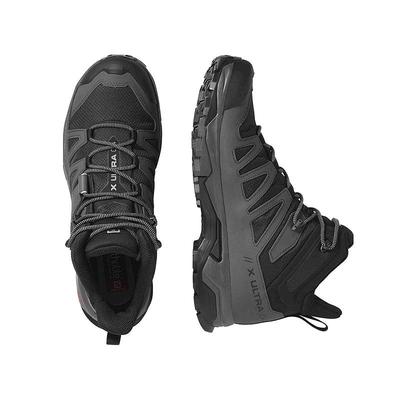 自营欧洲直邮SALOMON 23新款XULTRA 4MGT系男黑色皮革纺织高帮登