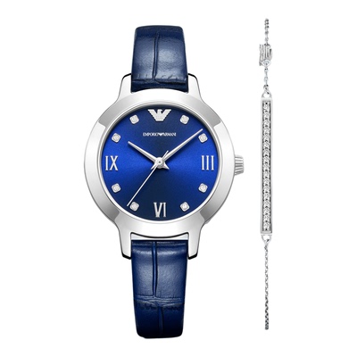 【情人节礼物】Armani阿玛尼手表女礼盒时尚优雅石英表AR80080SET