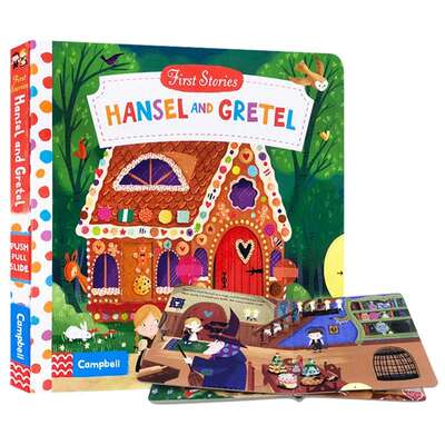 韩塞尔与葛雷特 英文原版 First Stories Hansel and Gretel BUSY系列 童话篇 纸板机关操作活动书 英文版进口英语书籍儿童图书