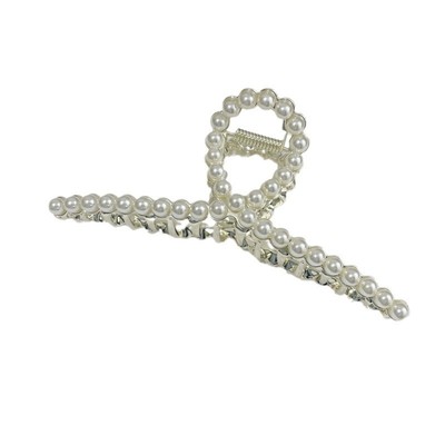 发夹网红2023年新款鲨鱼夹后脑勺高端韩国大号珍珠优雅气质抓夹女