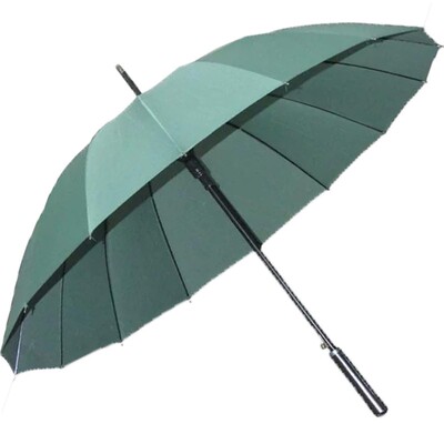 抗强风男女16骨纯色晴雨伞长柄