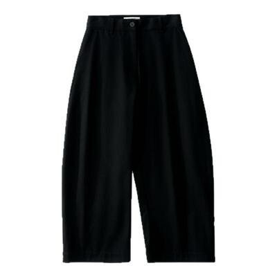 STUDIO NICHOLSON女士CHALCO弧形阔腿九分裤
