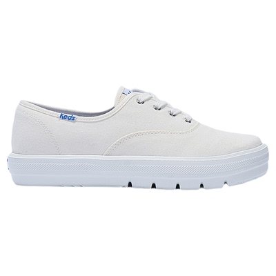 Keds2026新品女款厚底帆布鞋春夏休闲平底一脚蹬懒人小白鞋潮流
