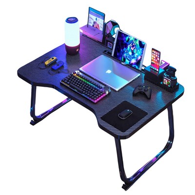 床上电脑桌可折叠笔记本办公桌大学生宿舍电竞风小桌子写字学习桌