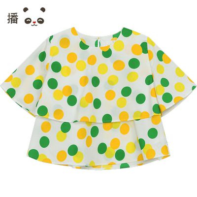 纯棉舒适原创波点撞色衬衫