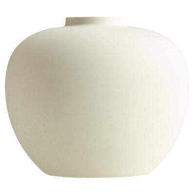 简约陶瓷客厅奶油色中古圆罐花瓶