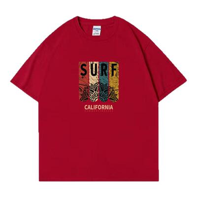 香港潮牌陈伟霆t恤男士重磅纯棉260克中国风复古宽松大码上衣短袖