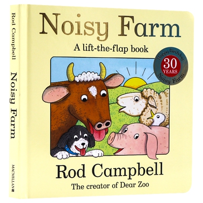 热闹的农场 英文原版 Noisy Farm 纸板翻翻书 Dear zoo同作者 Rod Campbell 英文版幼儿英语启蒙绘本 搭好饥饿的毛虫我是一只兔子