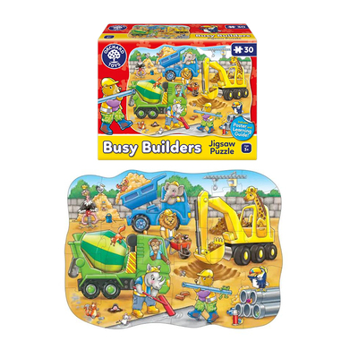 Orchard Toys忙碌的建造者儿童益智拼图游戏亲子互动早教玩具3岁+