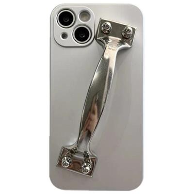 apple苹果14电镀银门把手手机壳