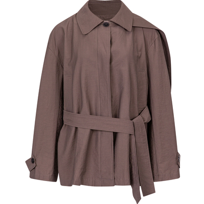 therumah三角巾A字廓形短款风衣