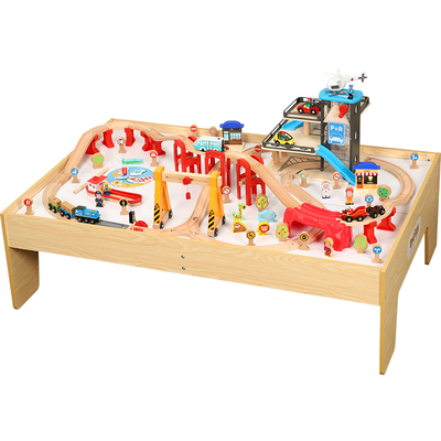 大型套装磁性2-5-7木质小火车