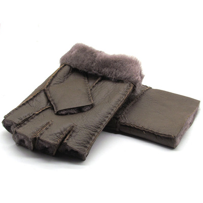 皮毛一体羊毛冬季保暖半指