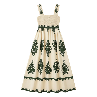 Beach skirt vacation style printed dress沙滩度假风印花连衣裙