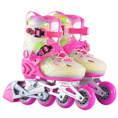 动感彩虹轮滑鞋直排轮