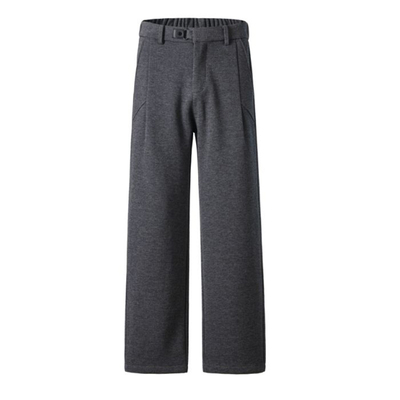 第四区复古冬季男保暖阔腿呢西裤