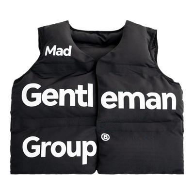 MGG双面穿充棉美式印花马甲