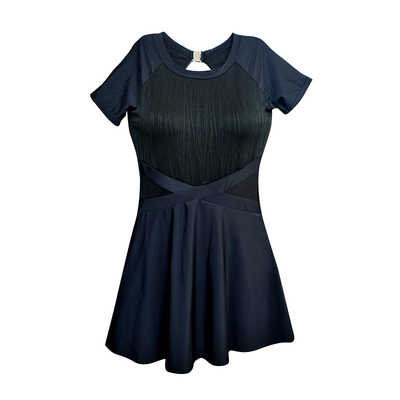 时尚女连体遮肚显瘦泳衣