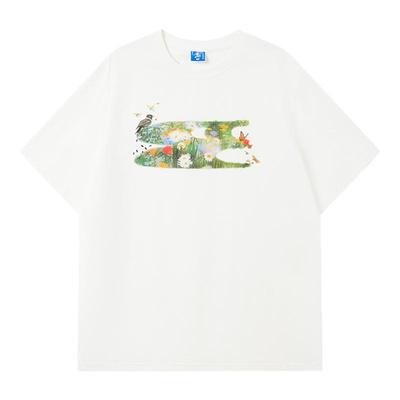 CryingCenter2025年秋花鸟3C环保可降解短袖T恤 哭喊中心