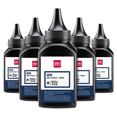 得力F2612A碳粉100g 适用惠普M1005mfp HP1020得力原厂硒鼓碳粉
