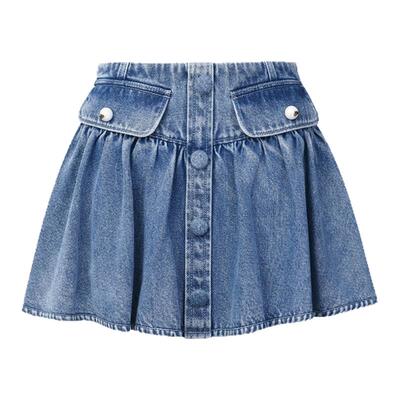 烫钻牛仔蓬蓬裙女显瘦高腰半身裙