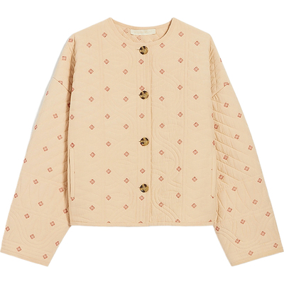 【折扣】Vanessa Bruno 女秋冬刺绣棉质混纺夹克棉服外套