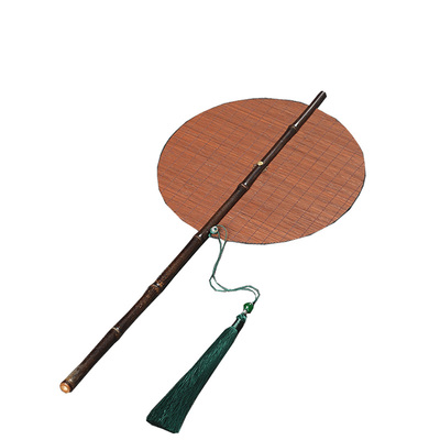 大漆是竹紫竹手工编织竹丝腰扇