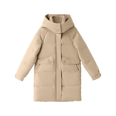 雅鹿新款中长款大码加厚女羽绒服