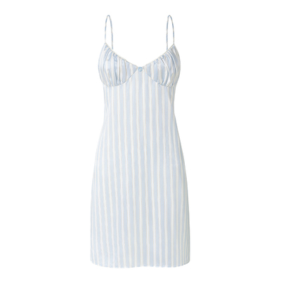 Cruise系列真丝抽皱吊带短睡裙