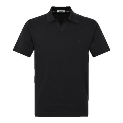 迪柯尼老钱风TV海鸥领短袖羊毛衫