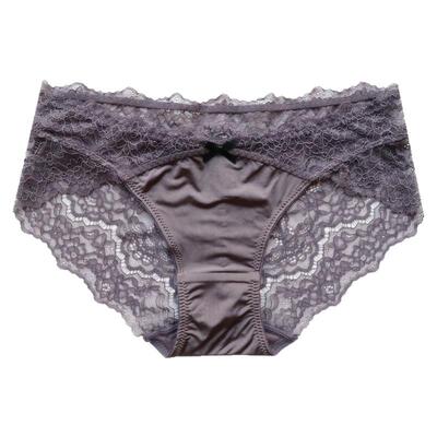 法式性感纯欲蕾丝缎面低腰内裤