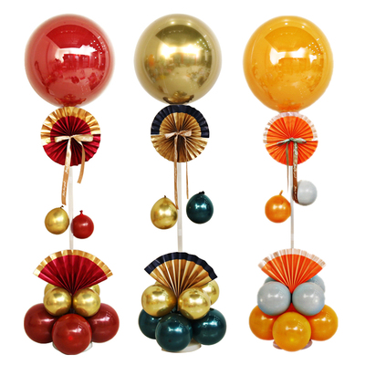 新年春节花式气球立柱路引学校4s店展厅门店开业店庆场景布置装饰