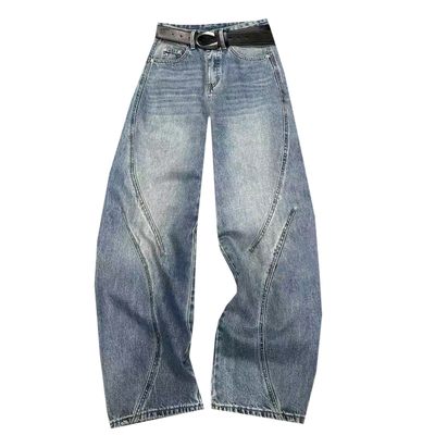 早春弯刀牛仔裤女2026新款