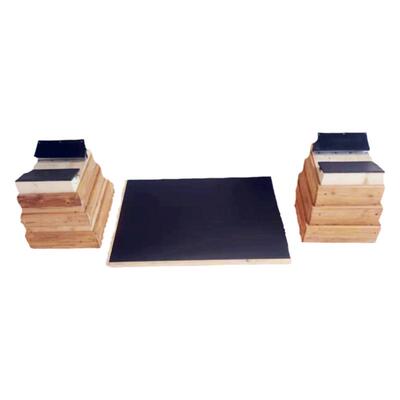 家用实木橡胶杠铃缓冲垫底托健身深蹲硬拉卧推卡位防滚动抗摔耐砸