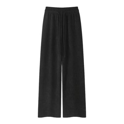 真维斯灰色加绒糯米裤高腰垂感