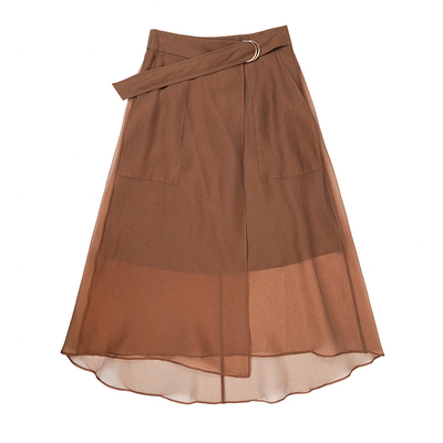 HONRN/红人中长款网纱a字半身裙