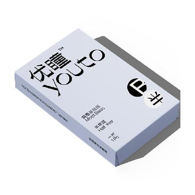 优瞳爽感半年抛透明隐形眼镜