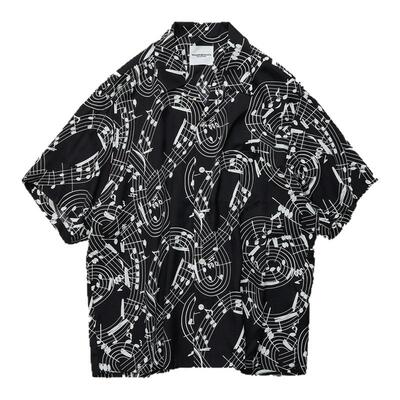 现货TAKAHIROMIYASHITA THE SOLOIST.宫下贵裕音符夏威夷短袖衬衫