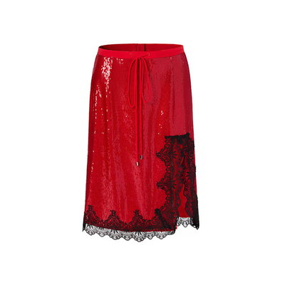 LEDIMWANG夜光涟漪蕾丝亮片半裙