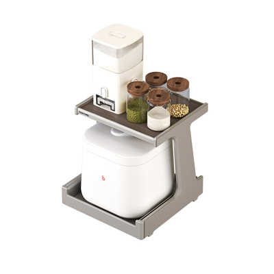 酷太铝合金奶油现代风双层免安装